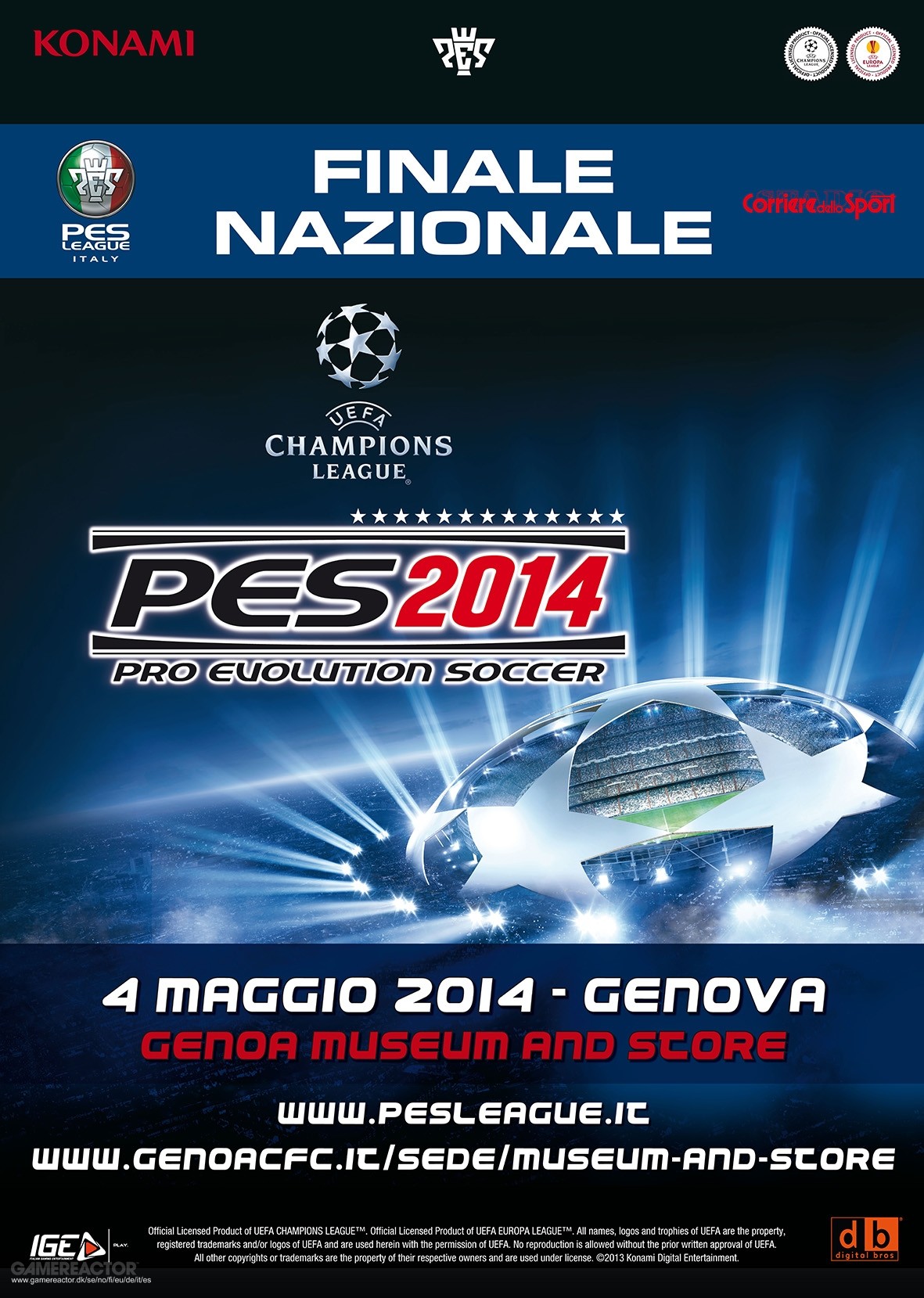PES 2014: PES League al Genoa Museum and Store - Pro Evolution Soccer ...