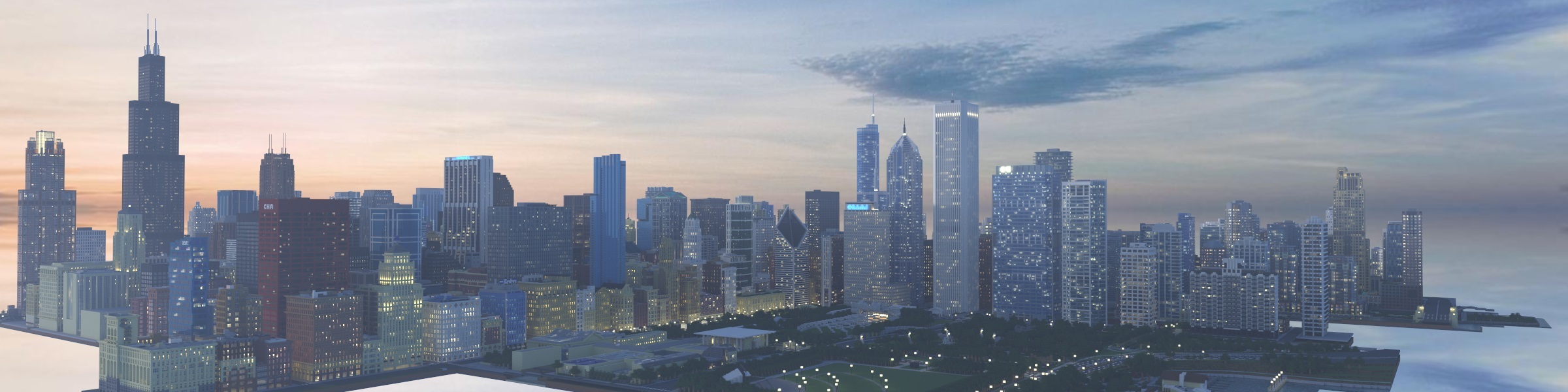 Chicago ricreata in Minecraft in una scala 1:2