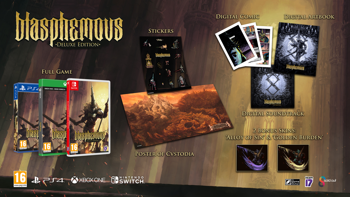 Blasphemous Deluxe Edition arriva in edizione retail a fine giugno