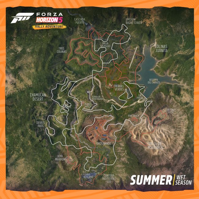 Forza Horizon 5: Rivelata la mappa Rally Adventure